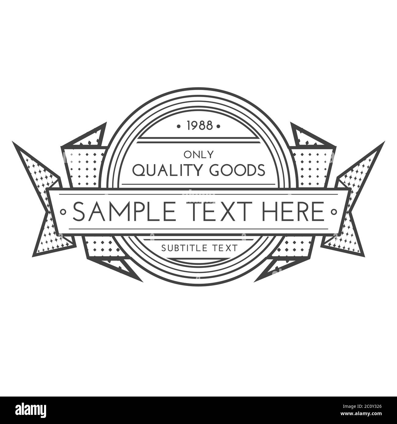 Retro outline emblem hi-res stock photography and images - Alamy