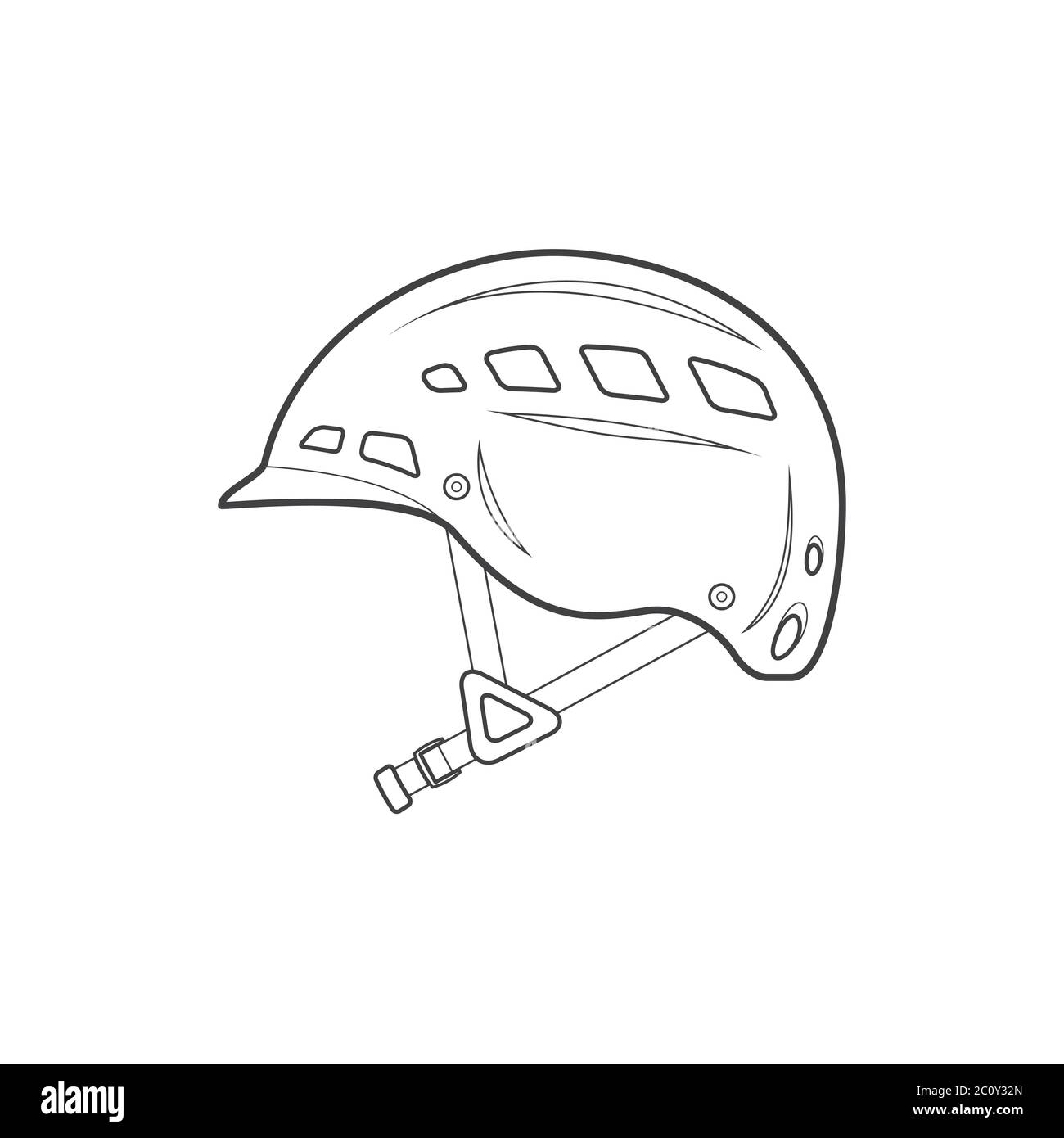 outline alpinism helmet icon illustration Stock Photo - Alamy