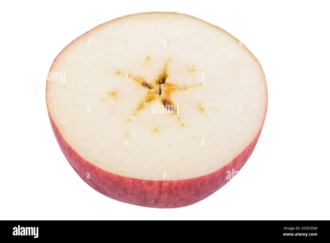 Cut apple on a white background Stock Photo - Alamy