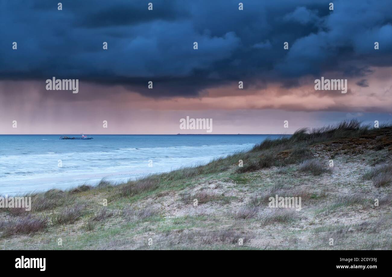 ship in North sea at storm Stock Photo - Alamy