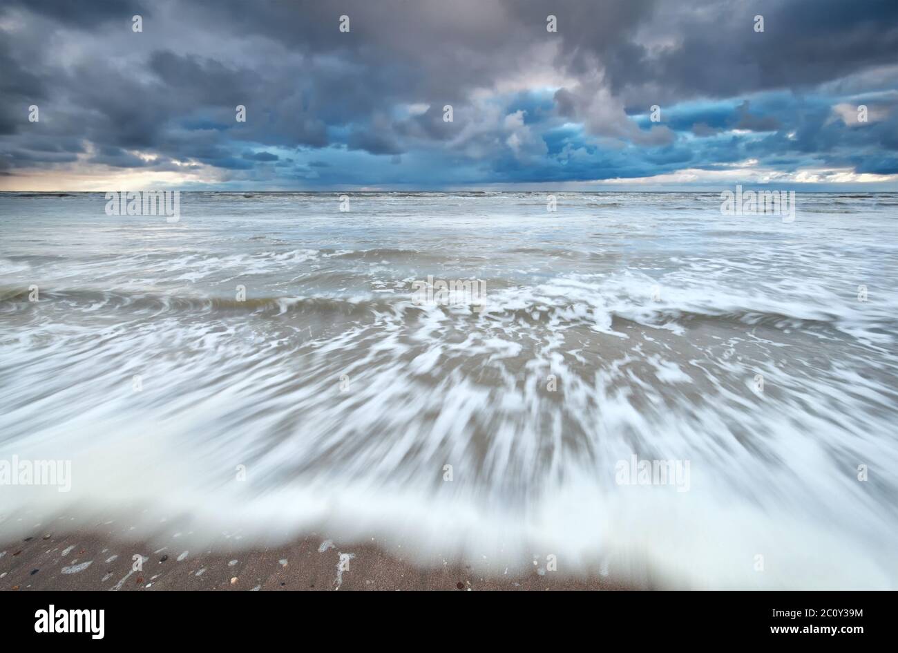 North sea waves before rain Stock Photo - Alamy