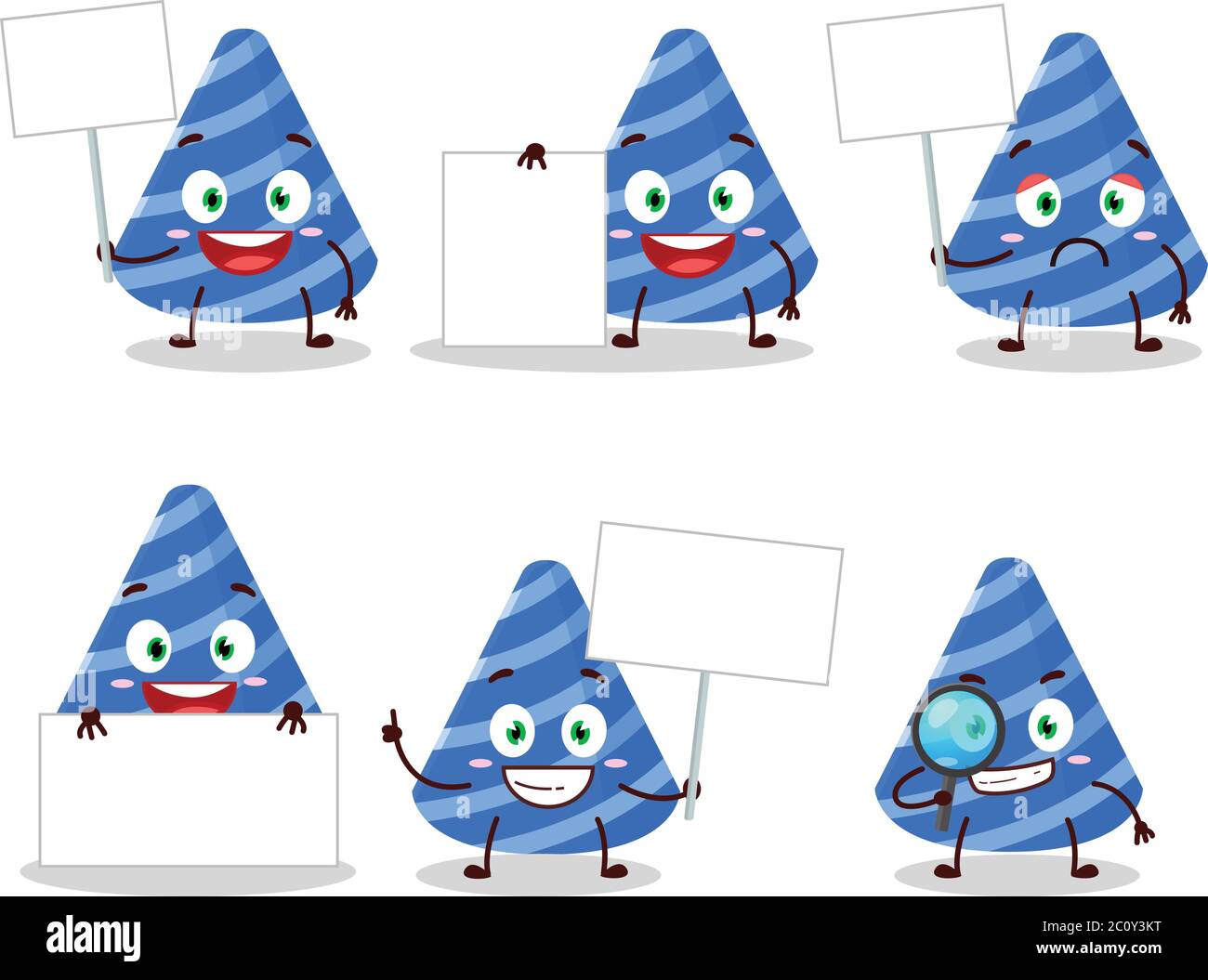 Party hat cartoon character bring information board Stock Vector Image ...