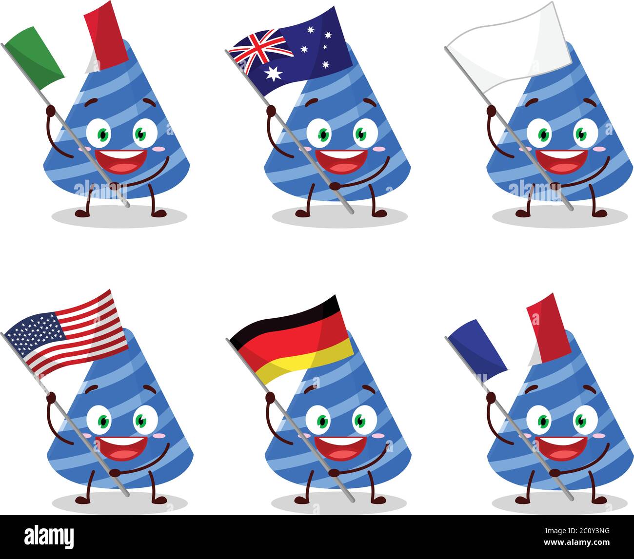 One years old with birthday hat Stock Vector Images - Alamy