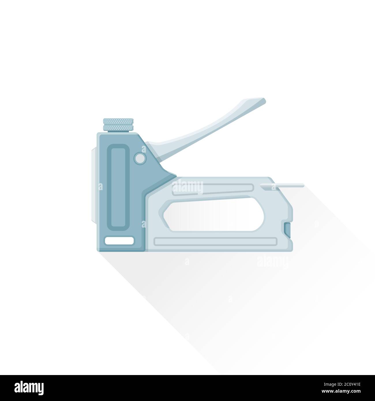 vector flat metal staple gun illustration icon Stock Photo - Alamy
