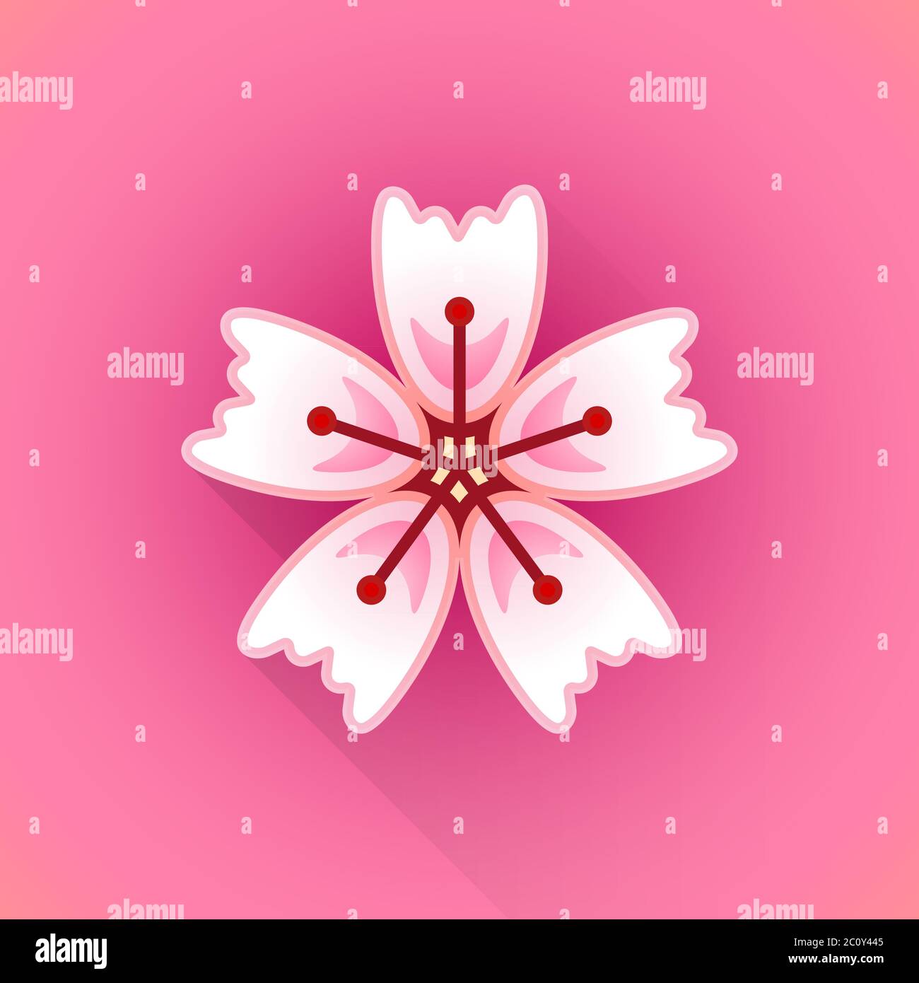 flat abstract sakura flower illustration icon Stock Photo - Alamy