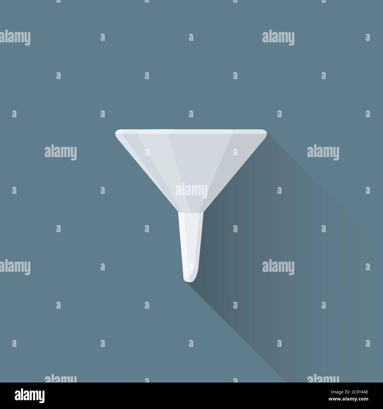 vector flat metal funnel illustration icon Stock Photo - Alamy