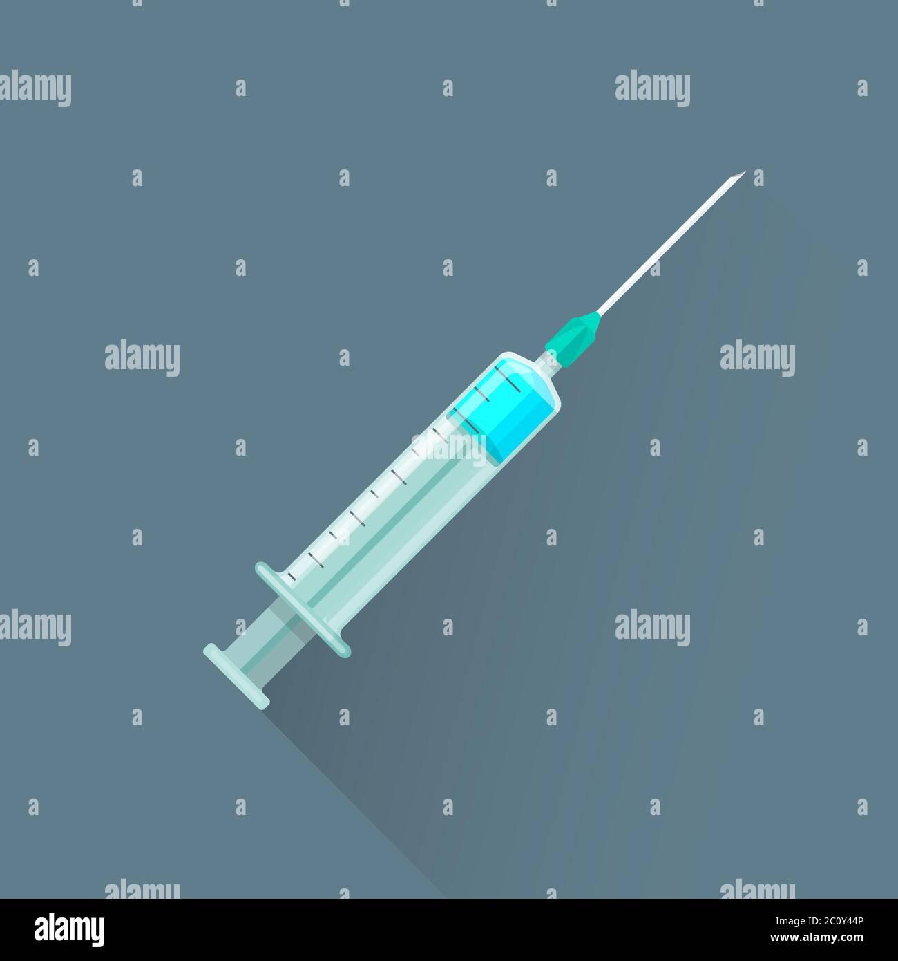 vector flat medical syringe illustration icon Stock Photo - Alamy