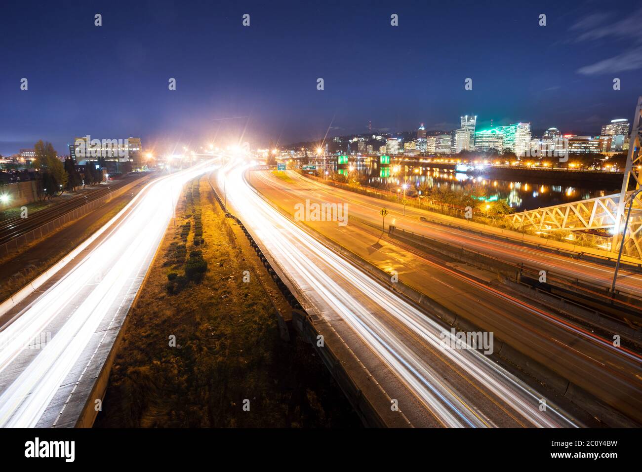Busy road night hi-res stock photography and images - Alamy