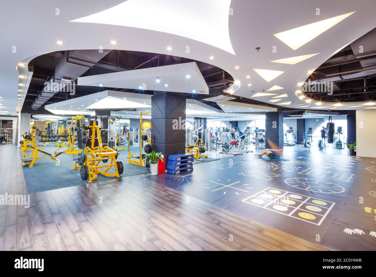 design and equipment in modern gym Stock Photo - Alamy