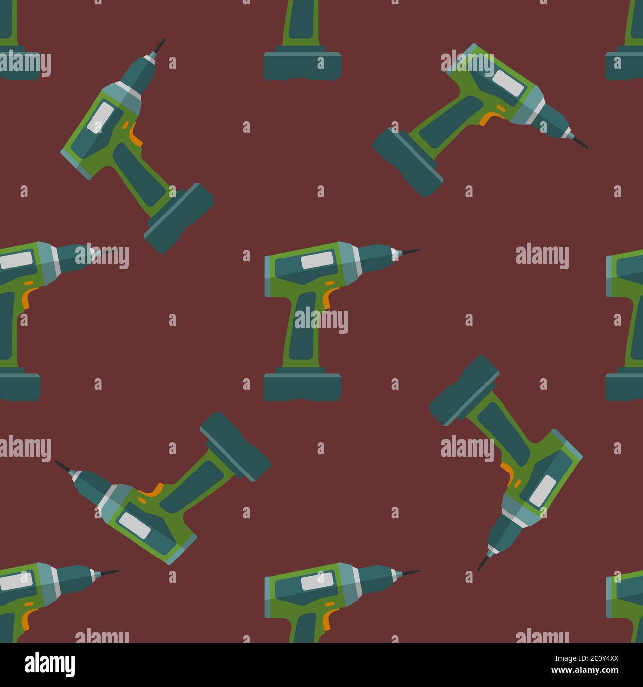 vector electric screwdriver seamless pattern Stock Photo - Alamy