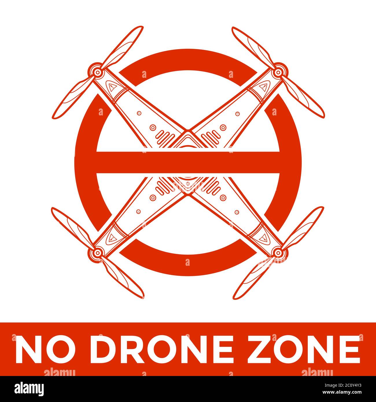 vector drone prohibited sign illustration Stock Photo - Alamy