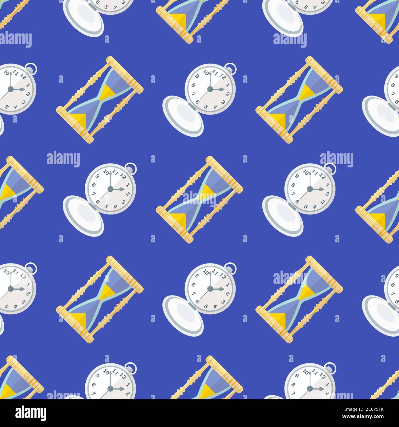 vector clock watches seamless pattern Stock Photo - Alamy