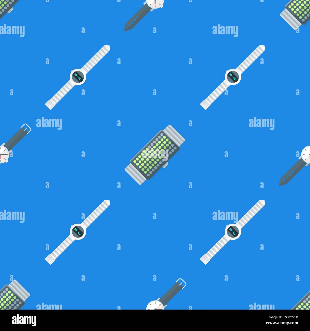 vector clock watches seamless pattern Stock Photo - Alamy