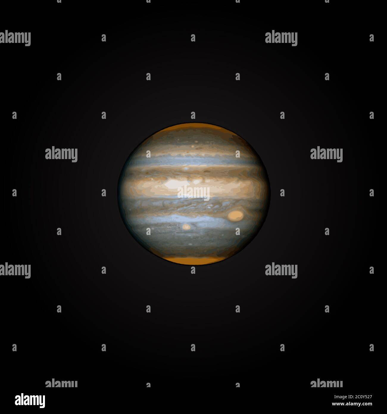 vector realistic planet Jupiter illustration Stock Photo - Alamy