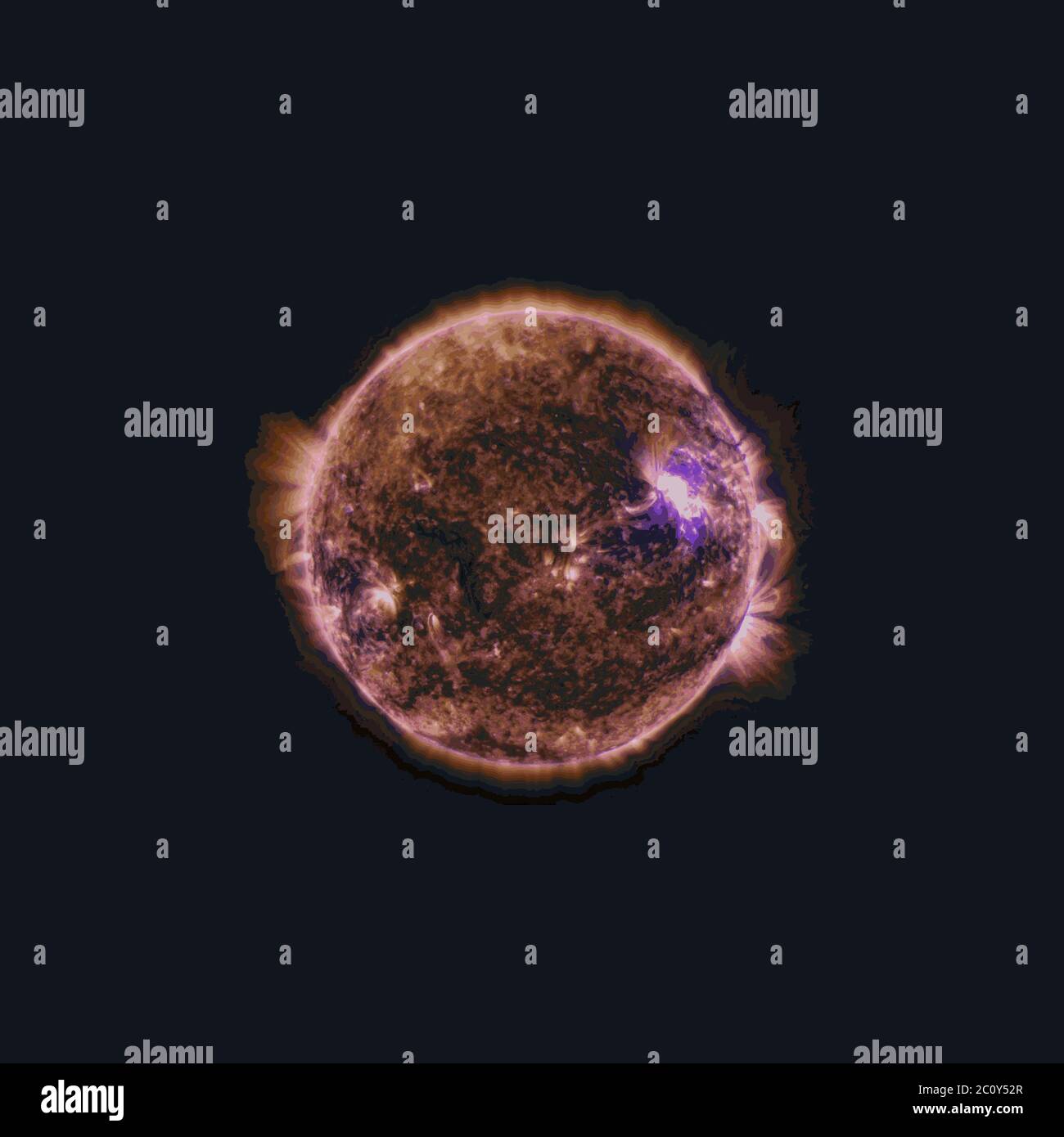 vector realistic Sun planet illustration Stock Photo - Alamy