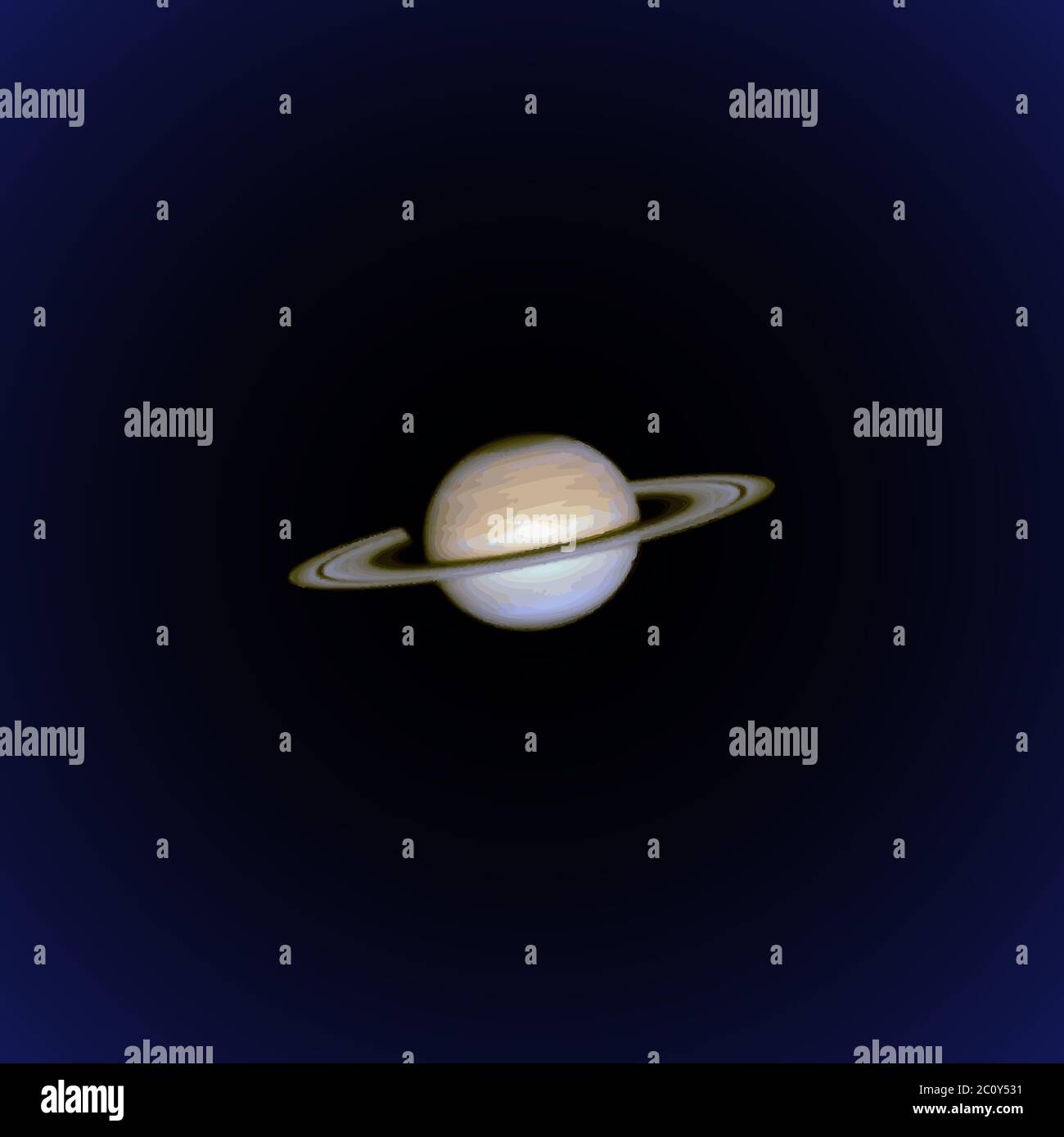 vector realistic planet Saturn illustration Stock Photo - Alamy