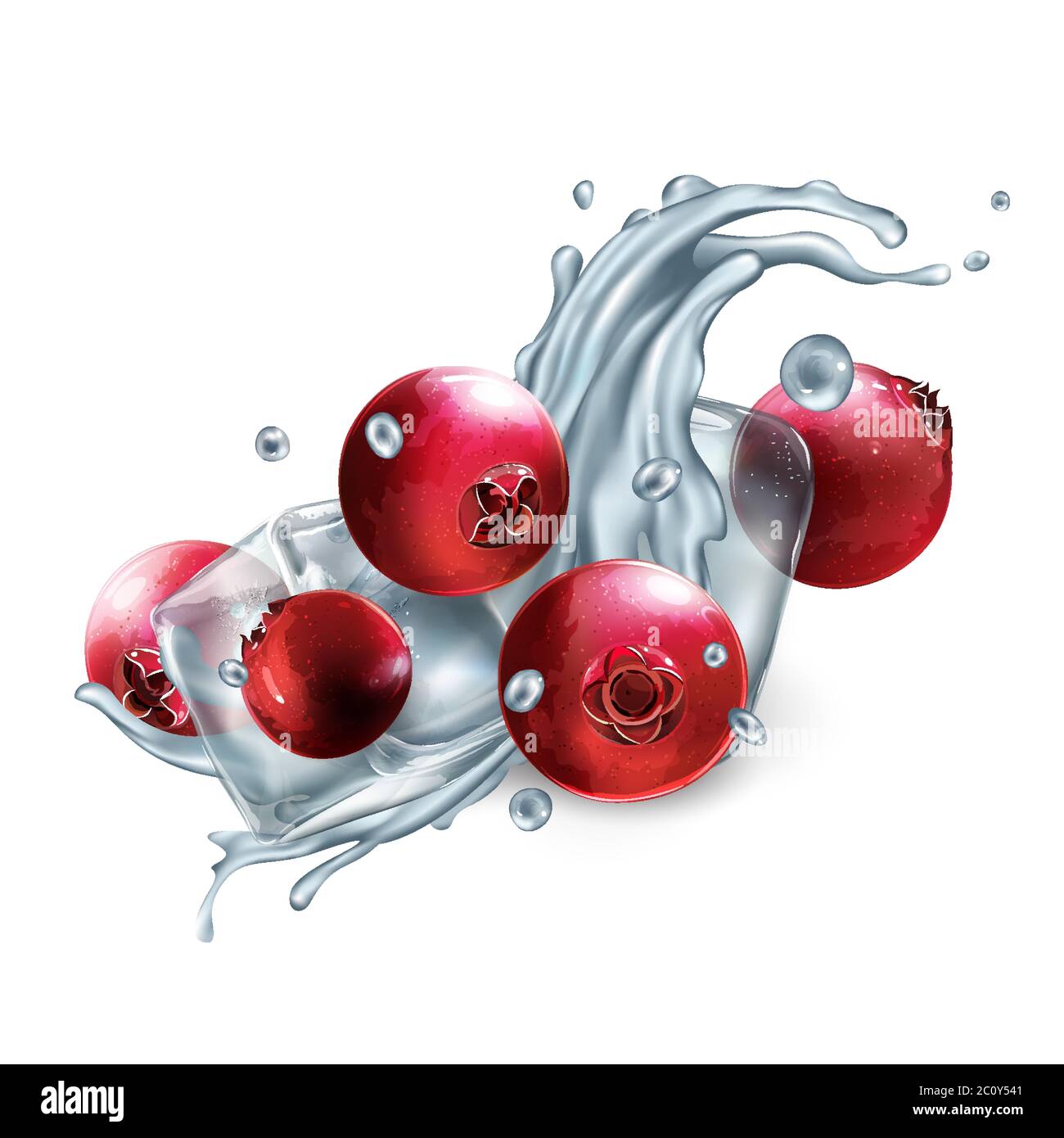 Water splash on frozen Stock Vector Images - Alamy