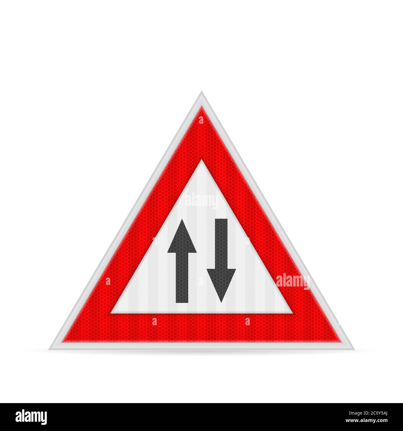 Two way road sign on a white background. Vector illustration Stock ...