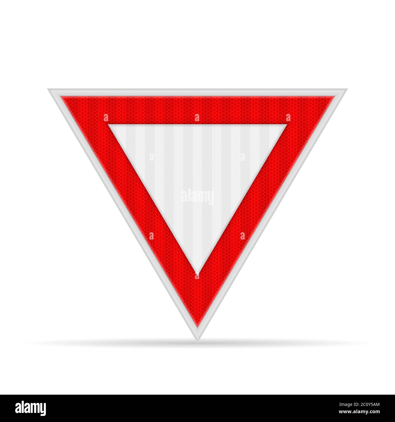 Metal traffic yield sign Cut Out Stock Images & Pictures - Alamy