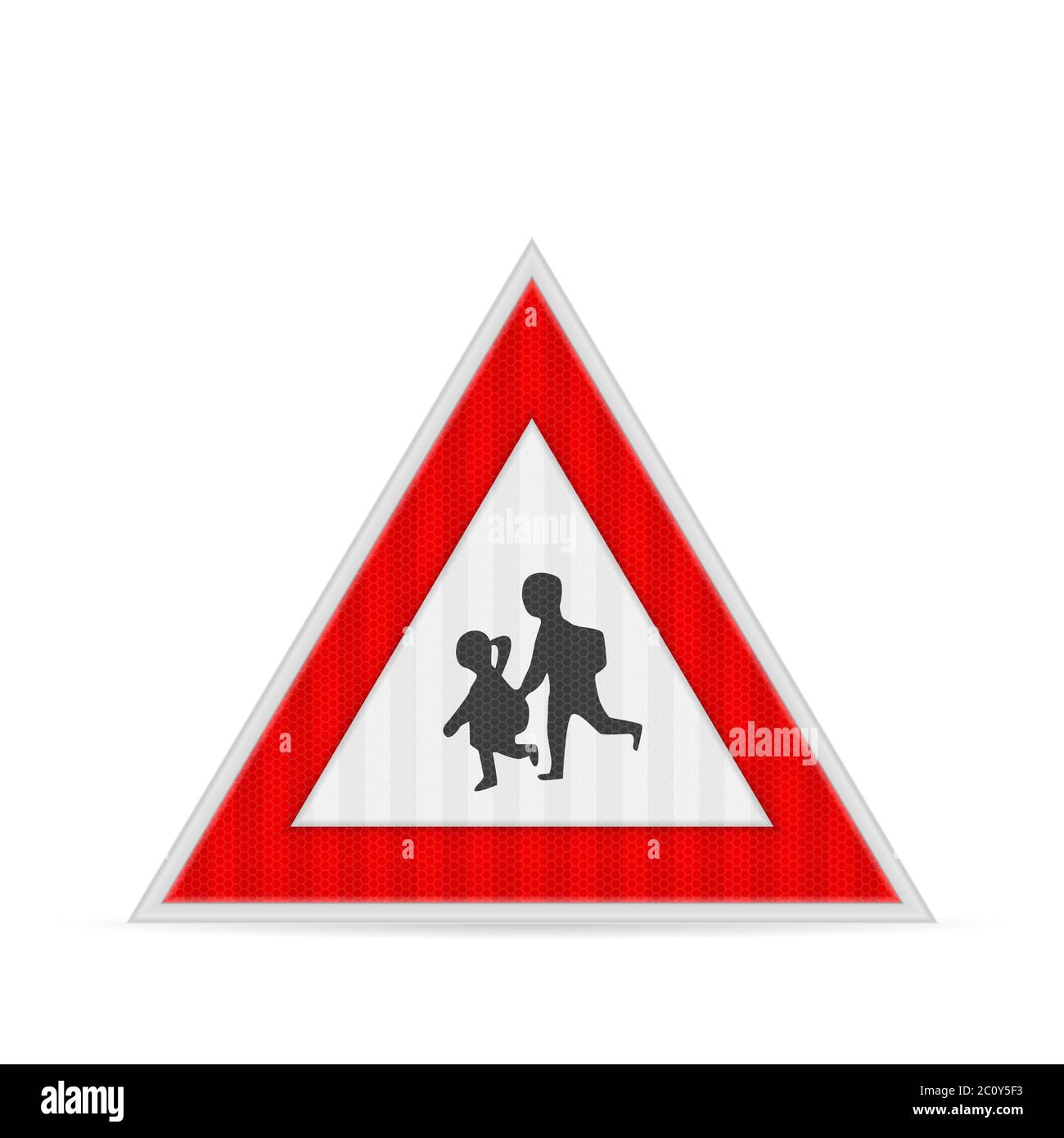 Children road sign on a white background. Vector illustration Stock ...