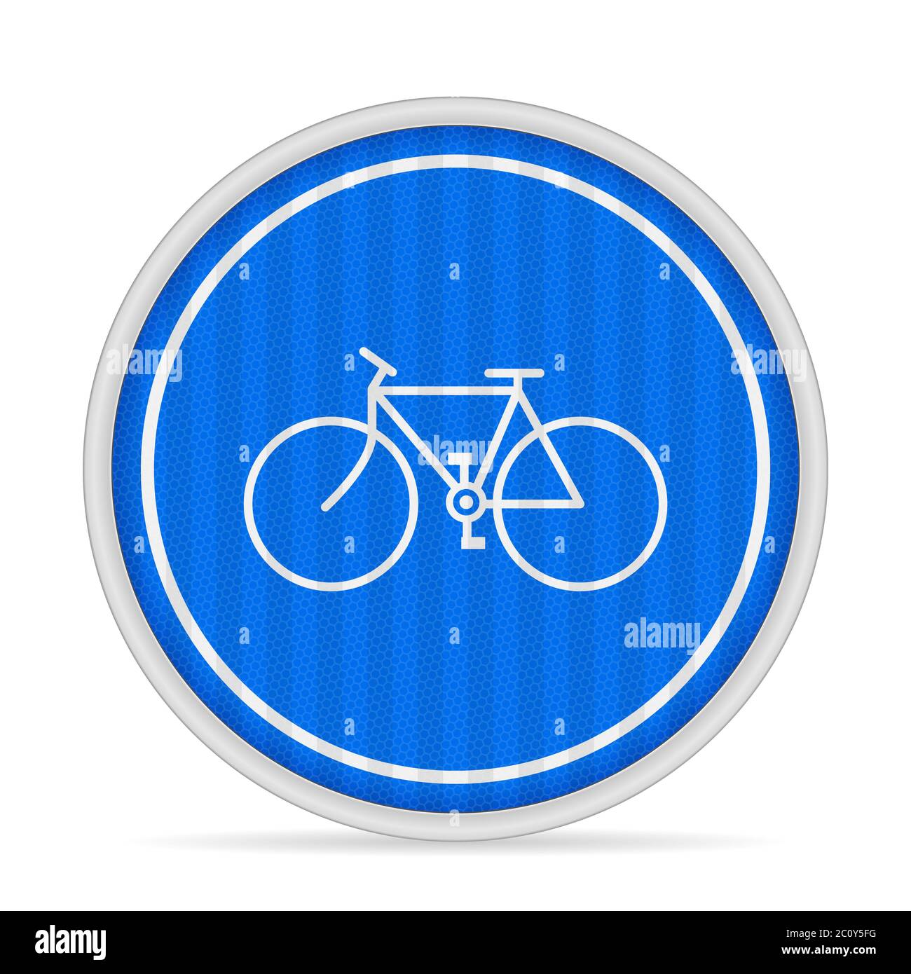Cycles only road sign on a white background. Vector illustration Stock ...