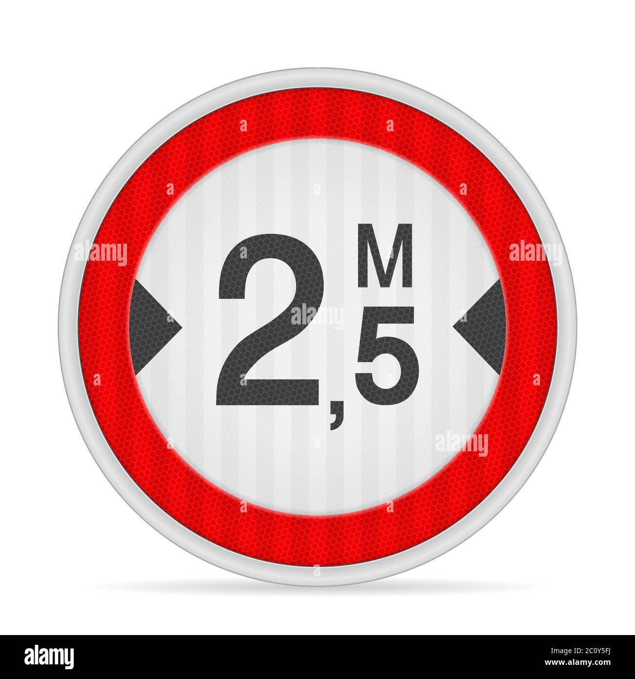 Horizontal clearance road sign on a white background. Vector ...