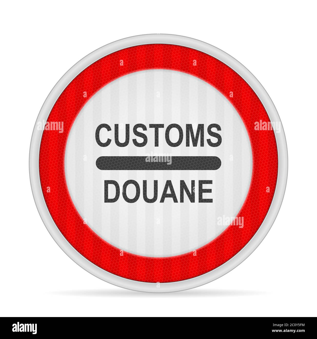 Customs road sign on a white background. Vector illustration Stock ...
