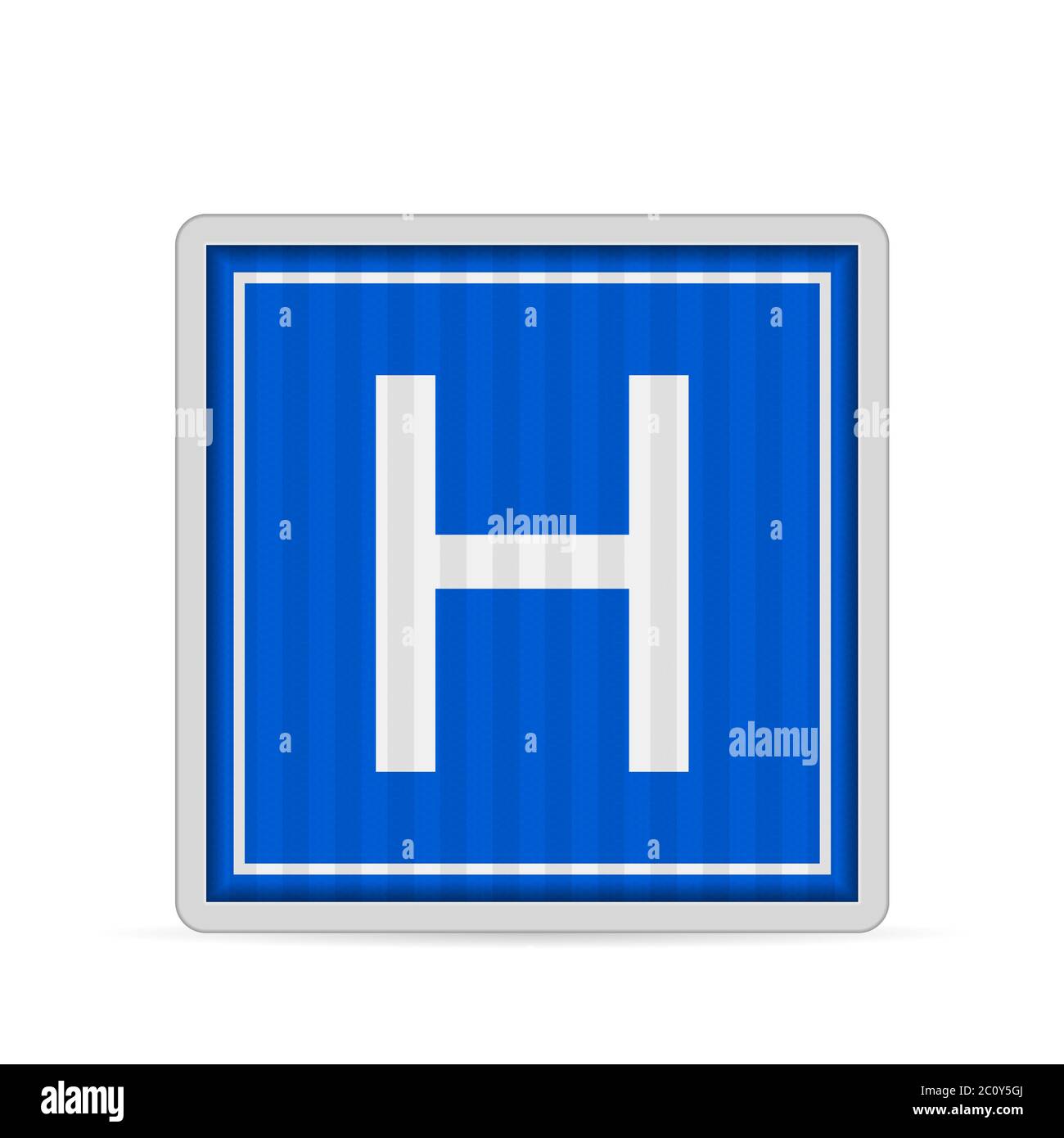 Hospital road sign on a white background. Vector illustration Stock ...