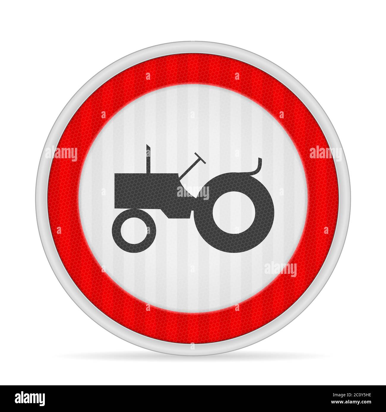 No farm vehicles road sign on a white background. Vector illustration ...