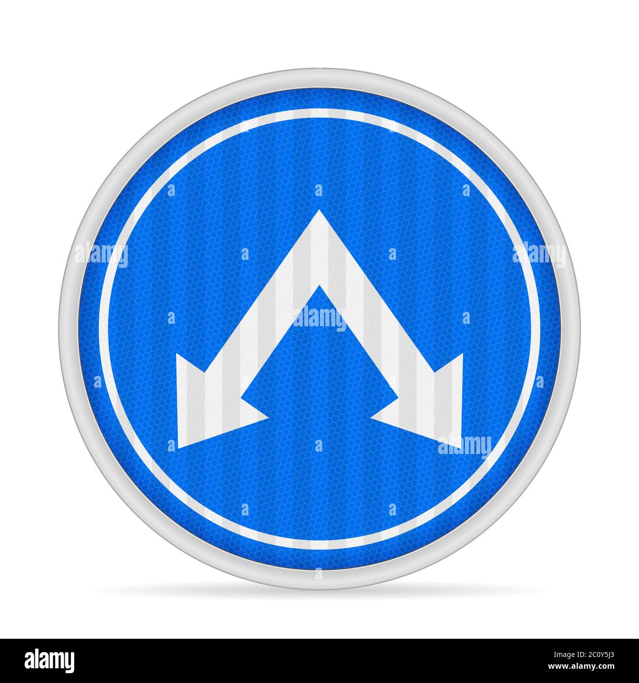 Keep right or left road sign on a white background. Vector illustration ...