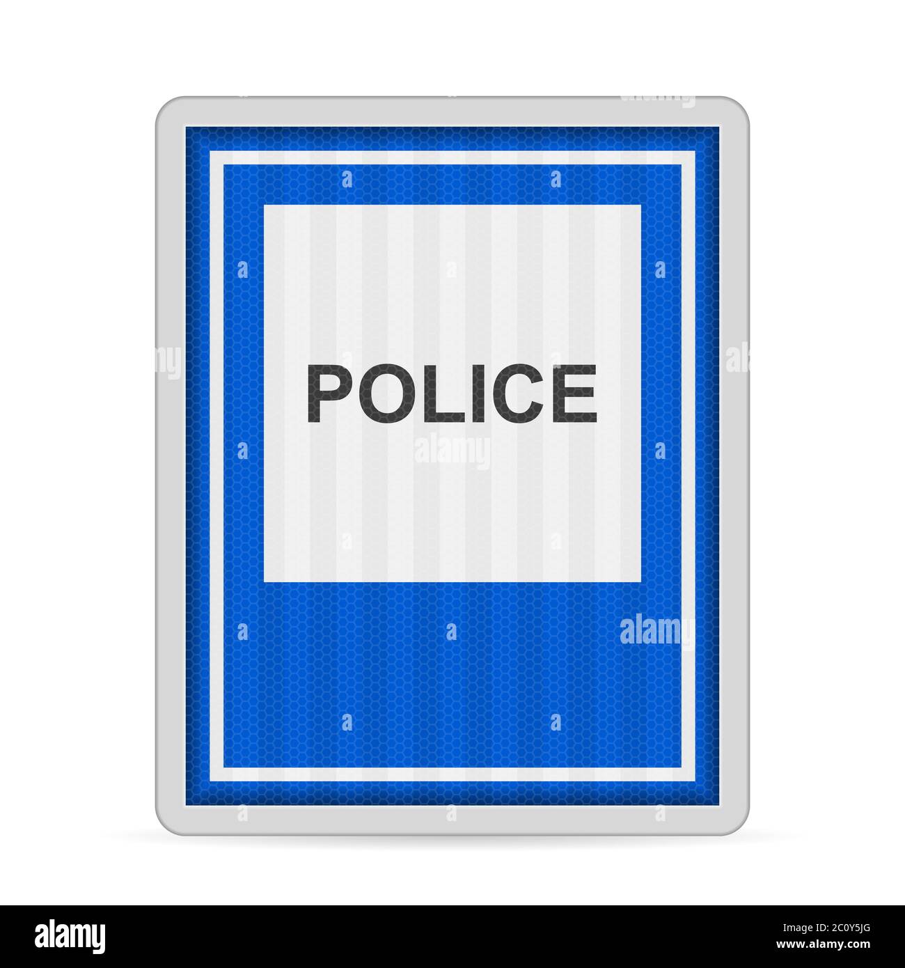 Police road sign on a white background. Vector illustration Stock Photo ...