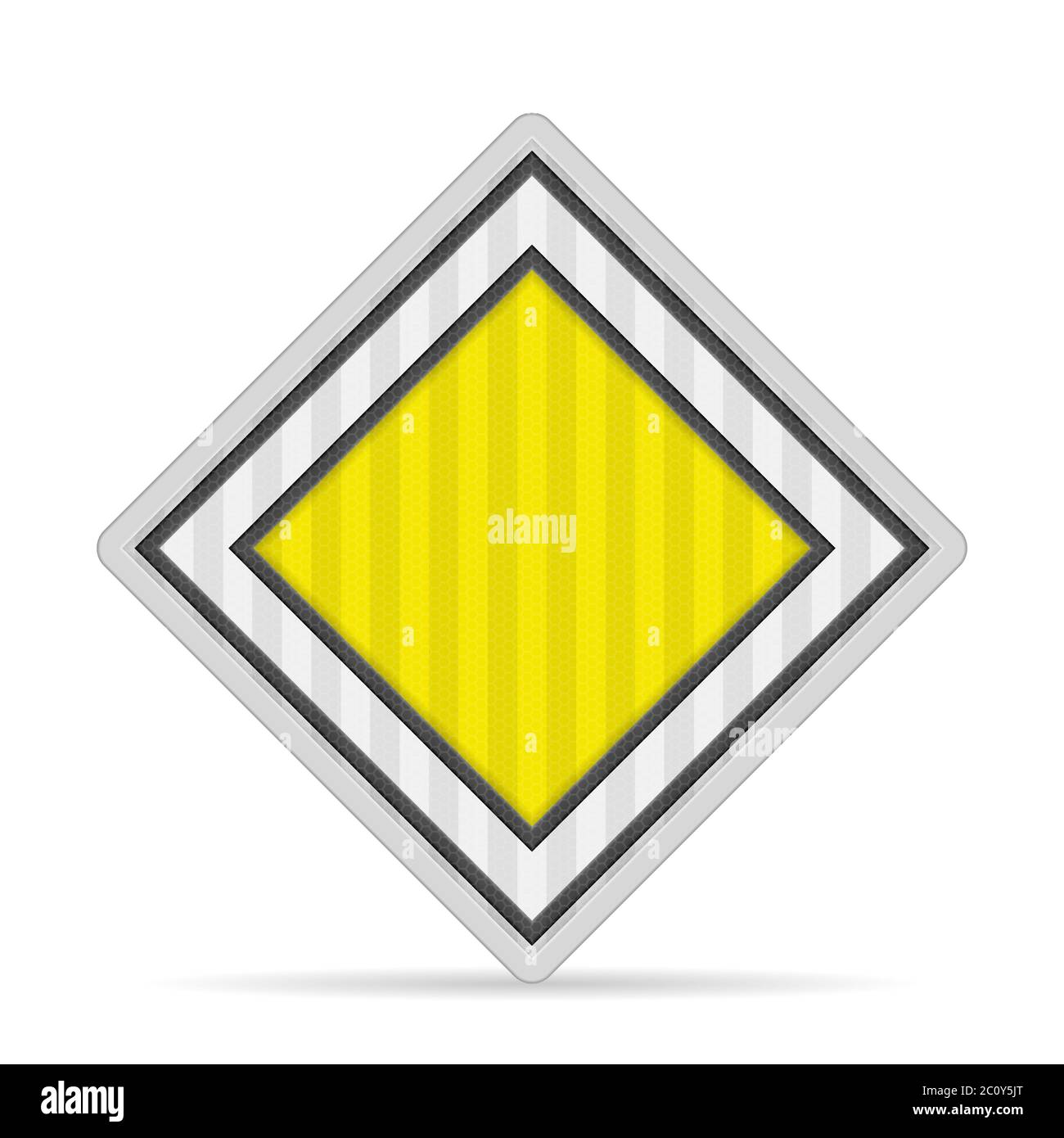 Priority road sign on a white background. Vector illustration Stock ...