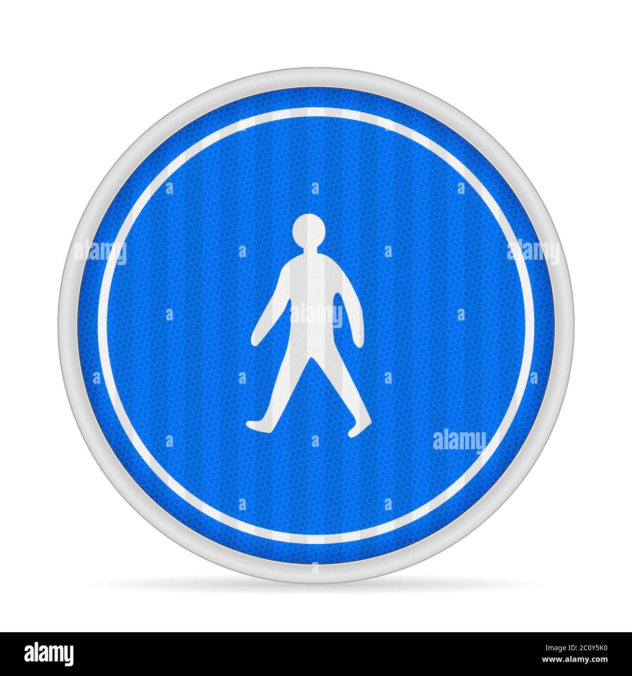 Pedestrians only road sign on a white background. Vector illustration ...