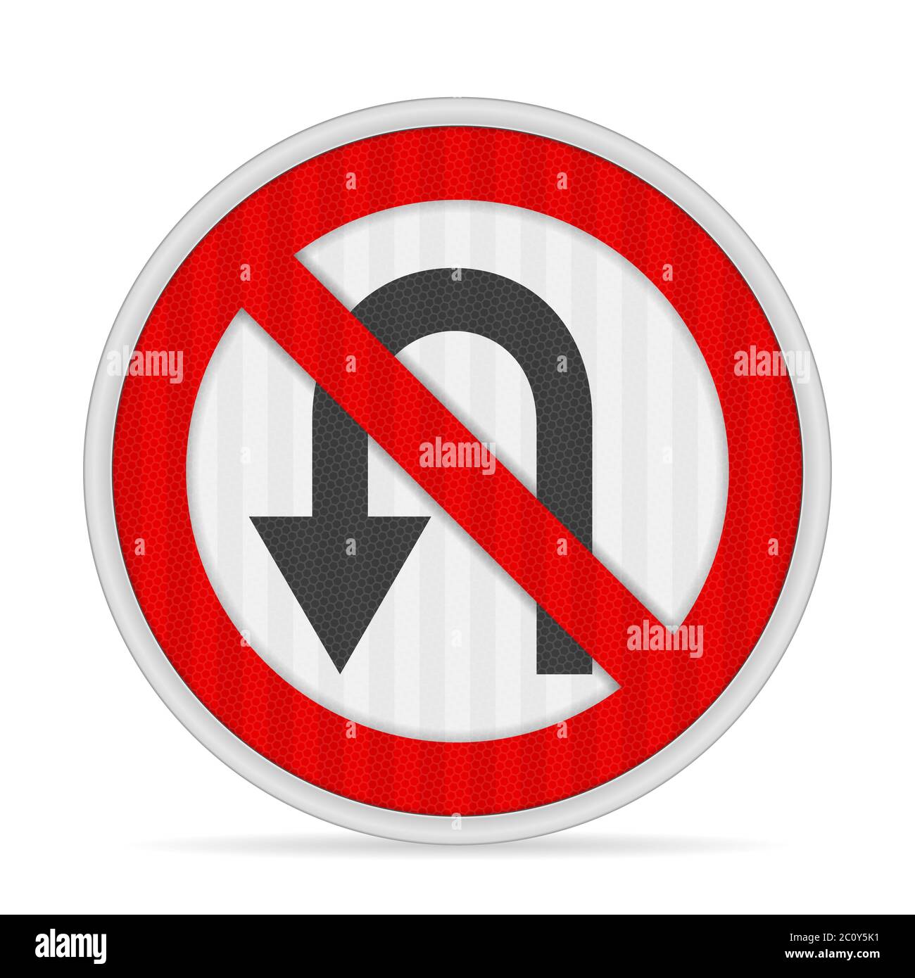 No U-turn road sign on a white background. Vector illustration Stock ...