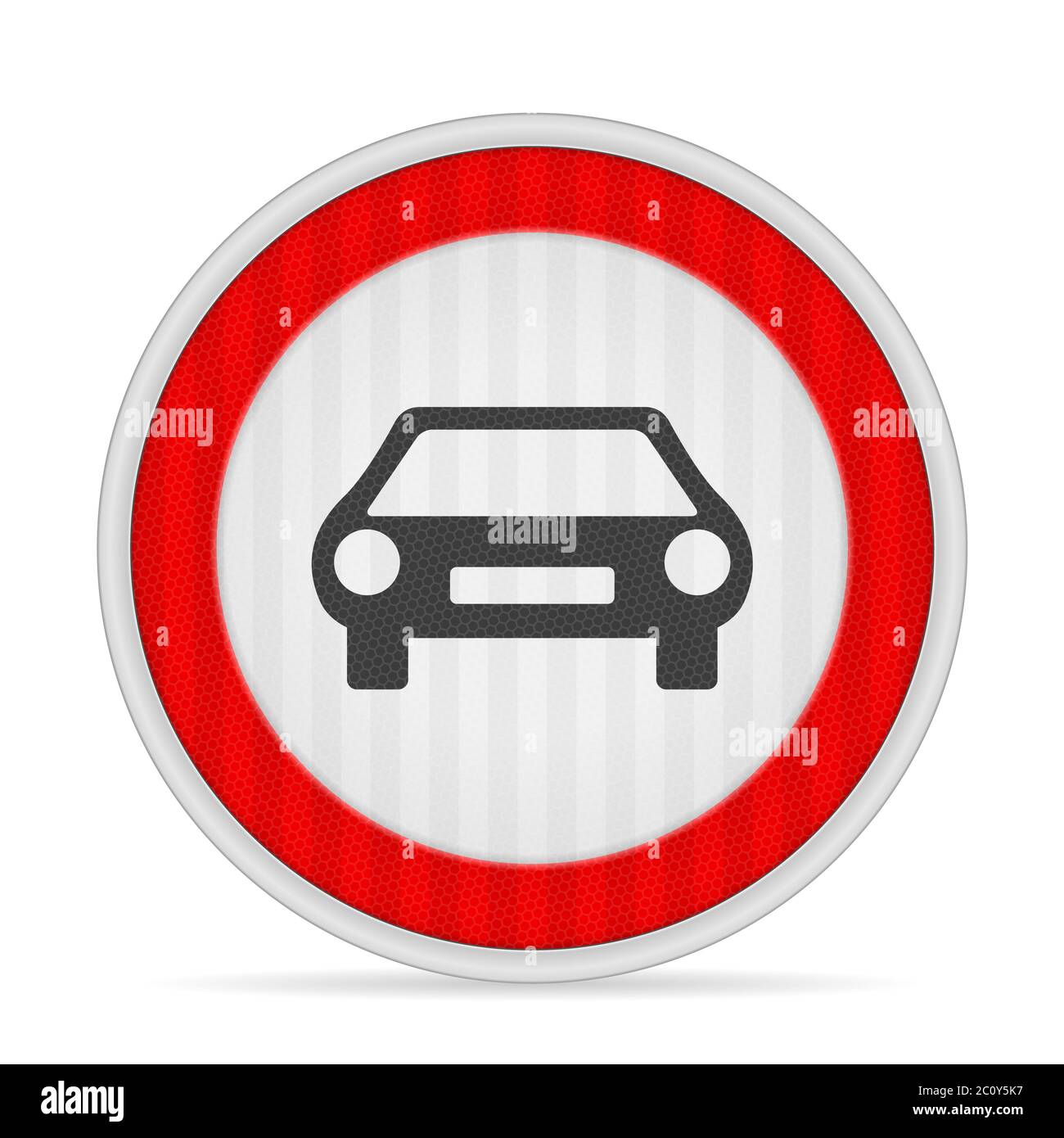 No vehicles road sign on a white background. Vector illustration Stock ...