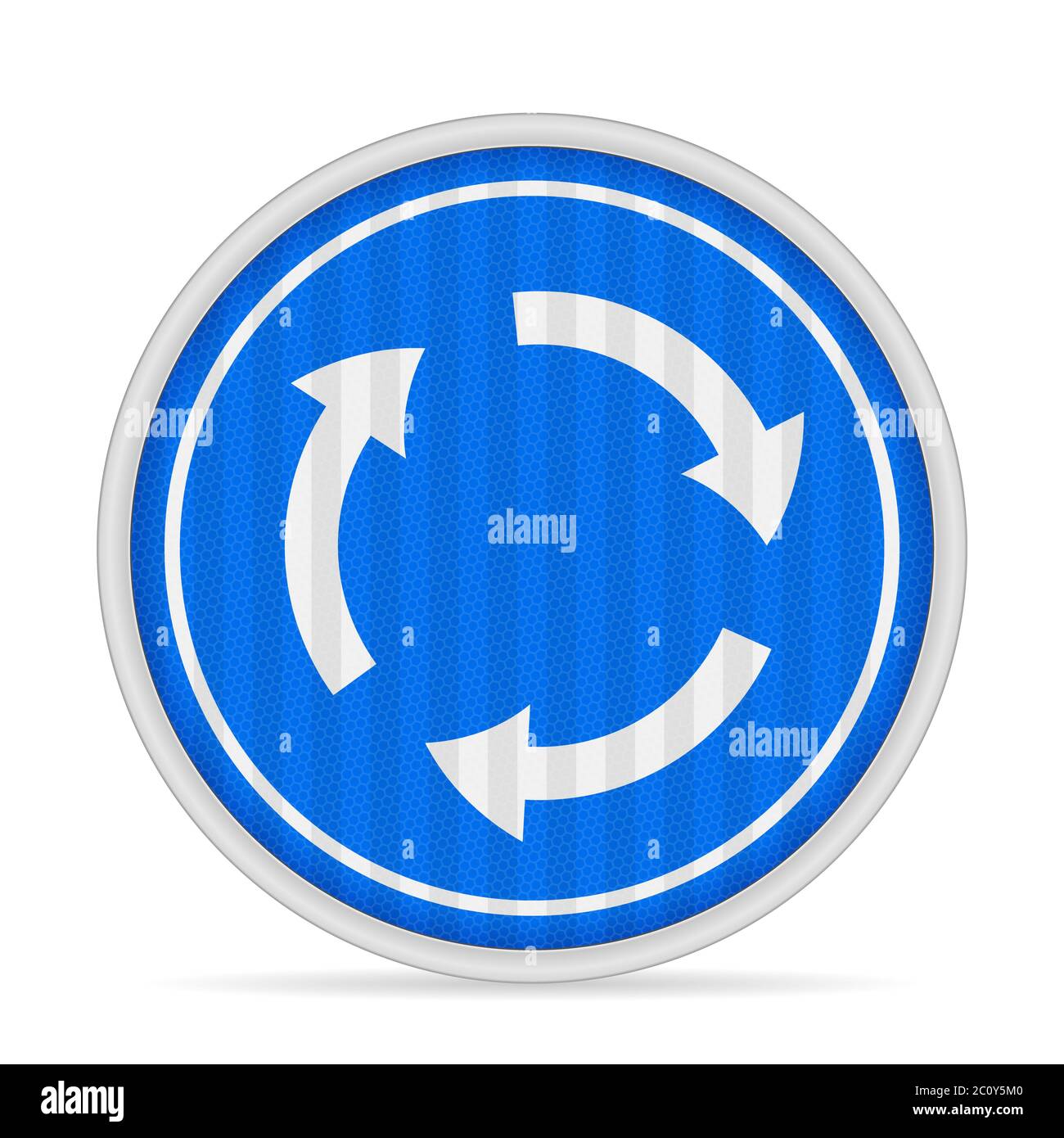 Roundabout road sign on a white background. Vector illustration Stock ...
