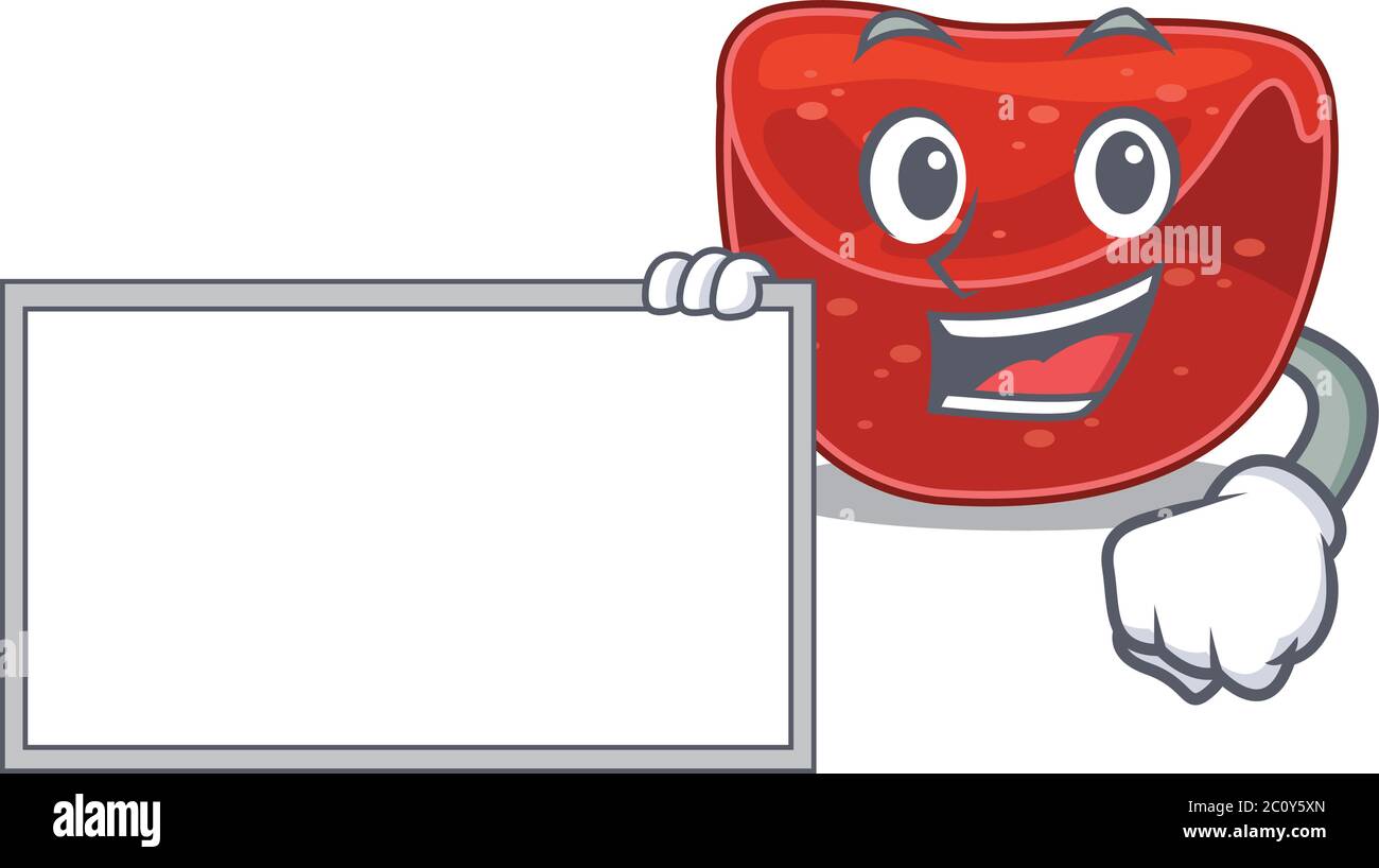 Cartoon character design of meatloaf holding a board Stock Vector Image ...