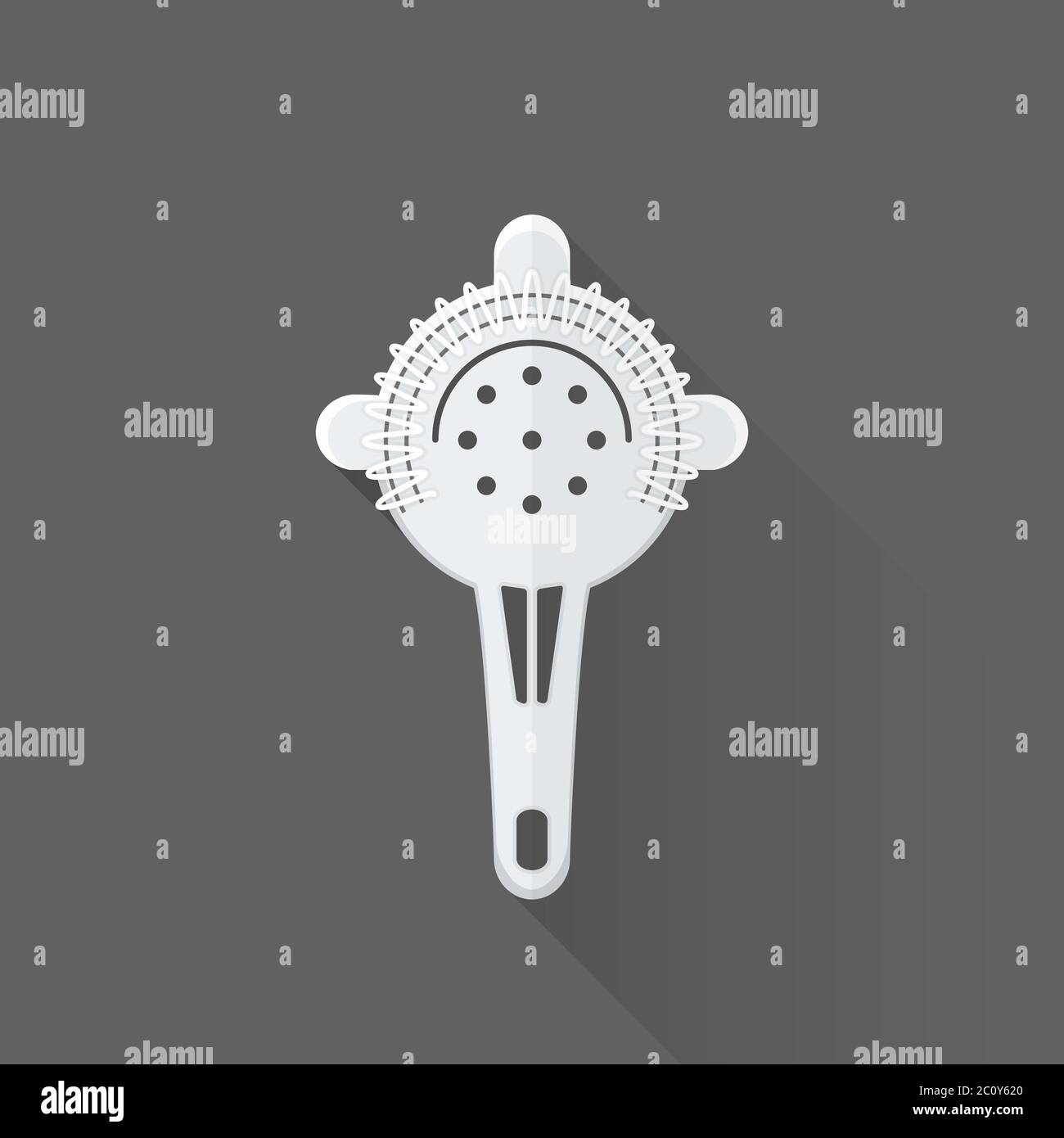 vector flat style barman strainer illustration icon Stock Photo - Alamy