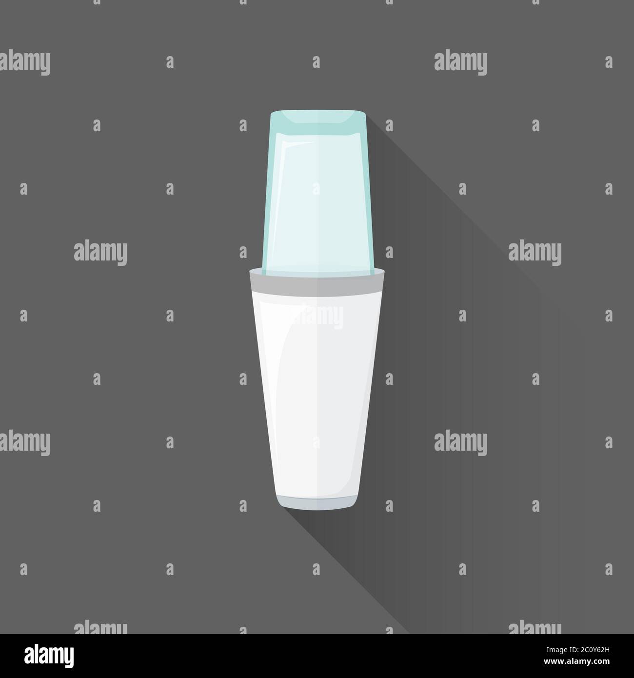 vector flat style barman boston cocktail shaker illustration icon Stock ...