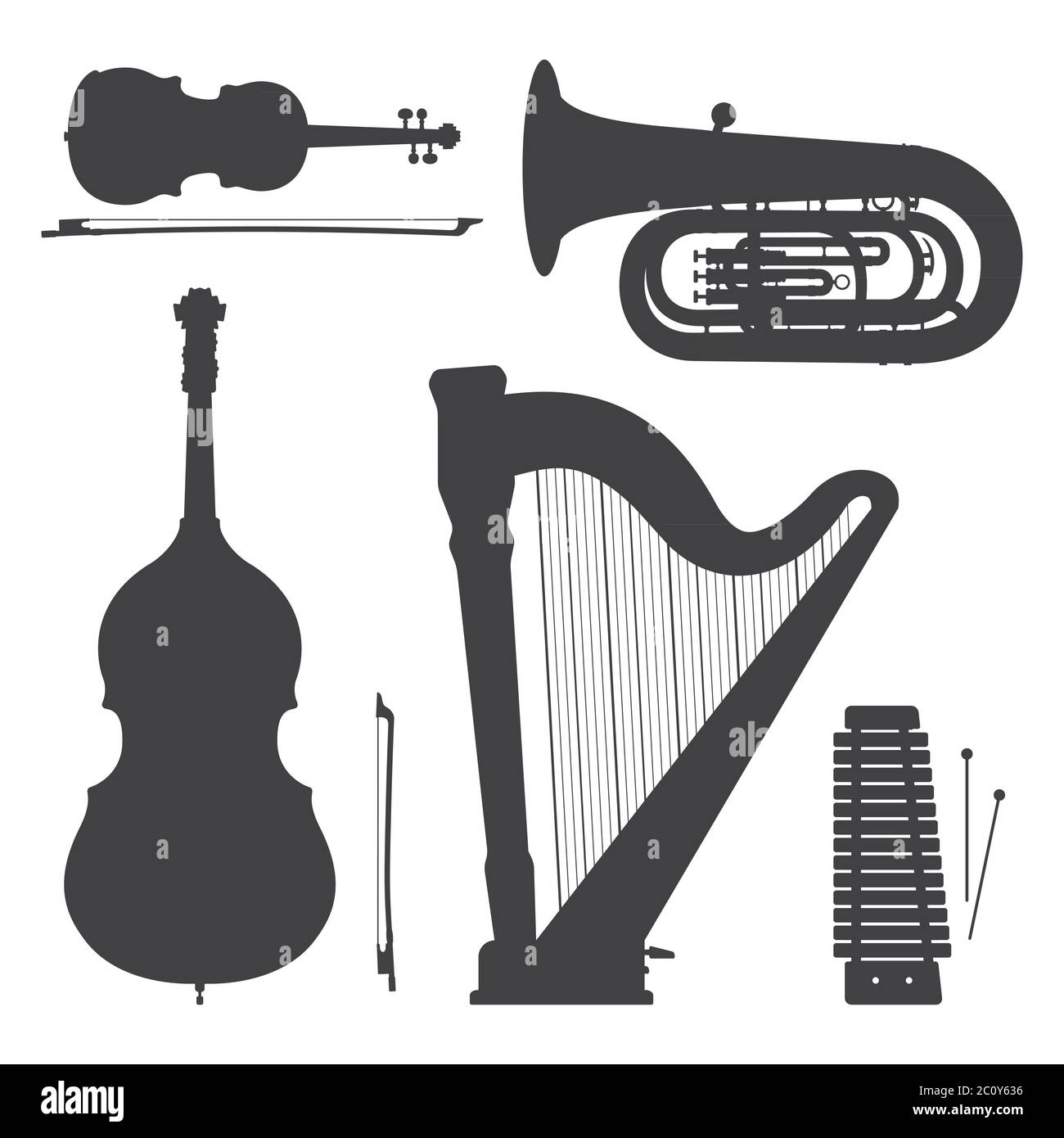 Collection of musical instruments hi-res stock photography and images ...