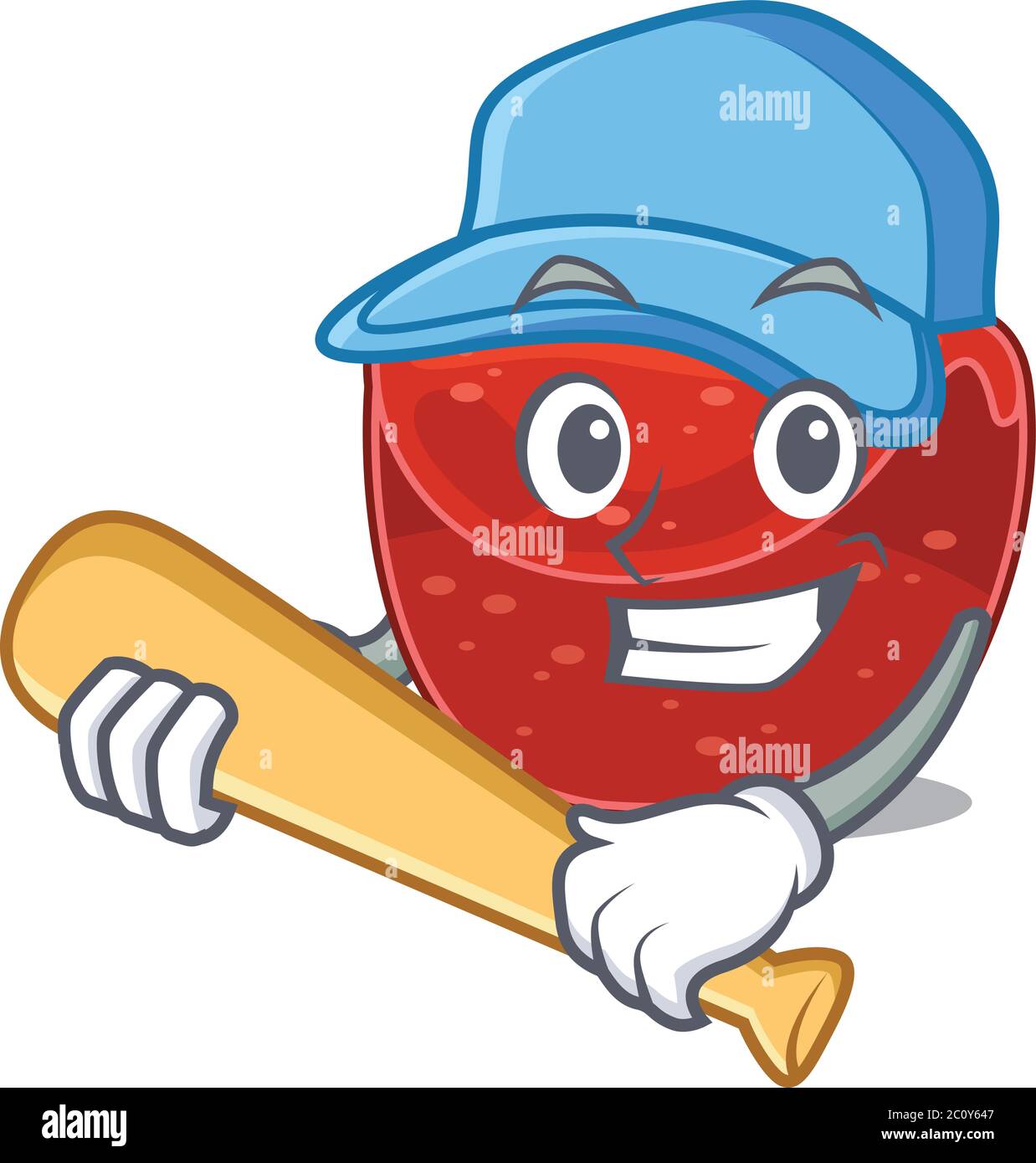 Attractive meatloaf caricature cartoon character playing baseball Stock ...