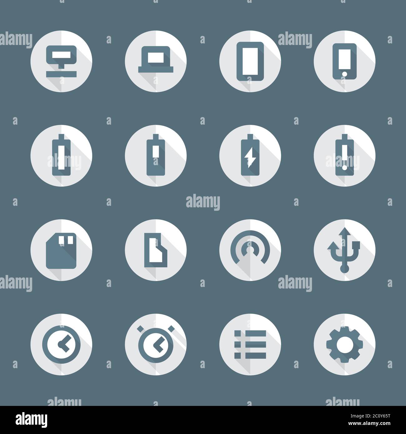 flat style various device icons set Stock Photo - Alamy