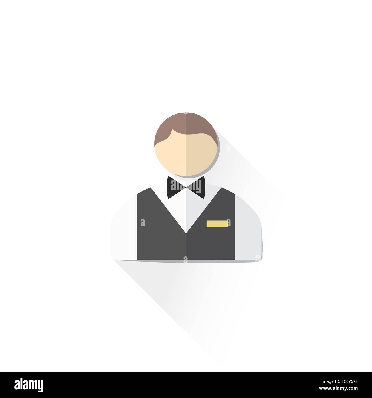 color male service staff icon illustration Stock Photo - Alamy