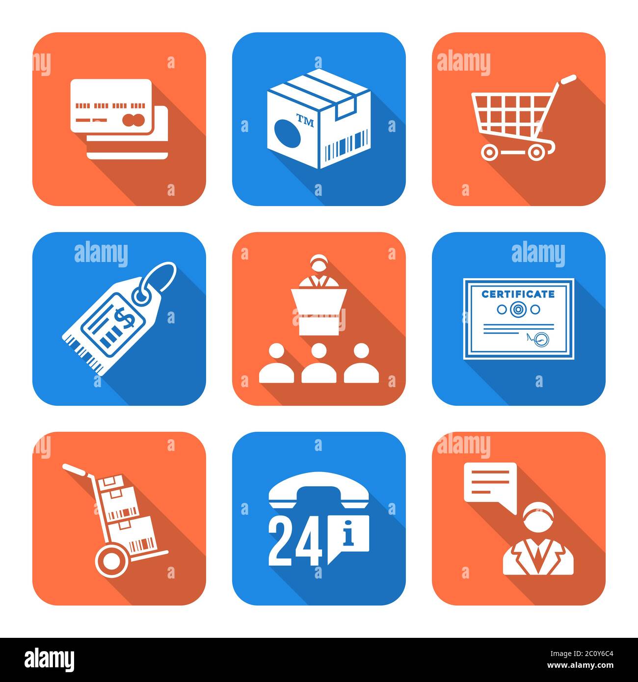 various white color flat style business distribution marketing process ...