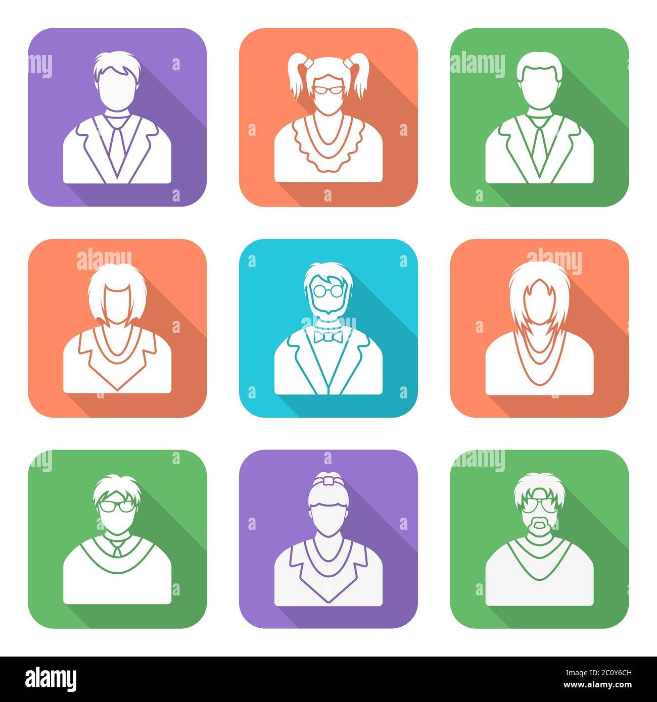 Young people icons hi-res stock photography and images - Alamy