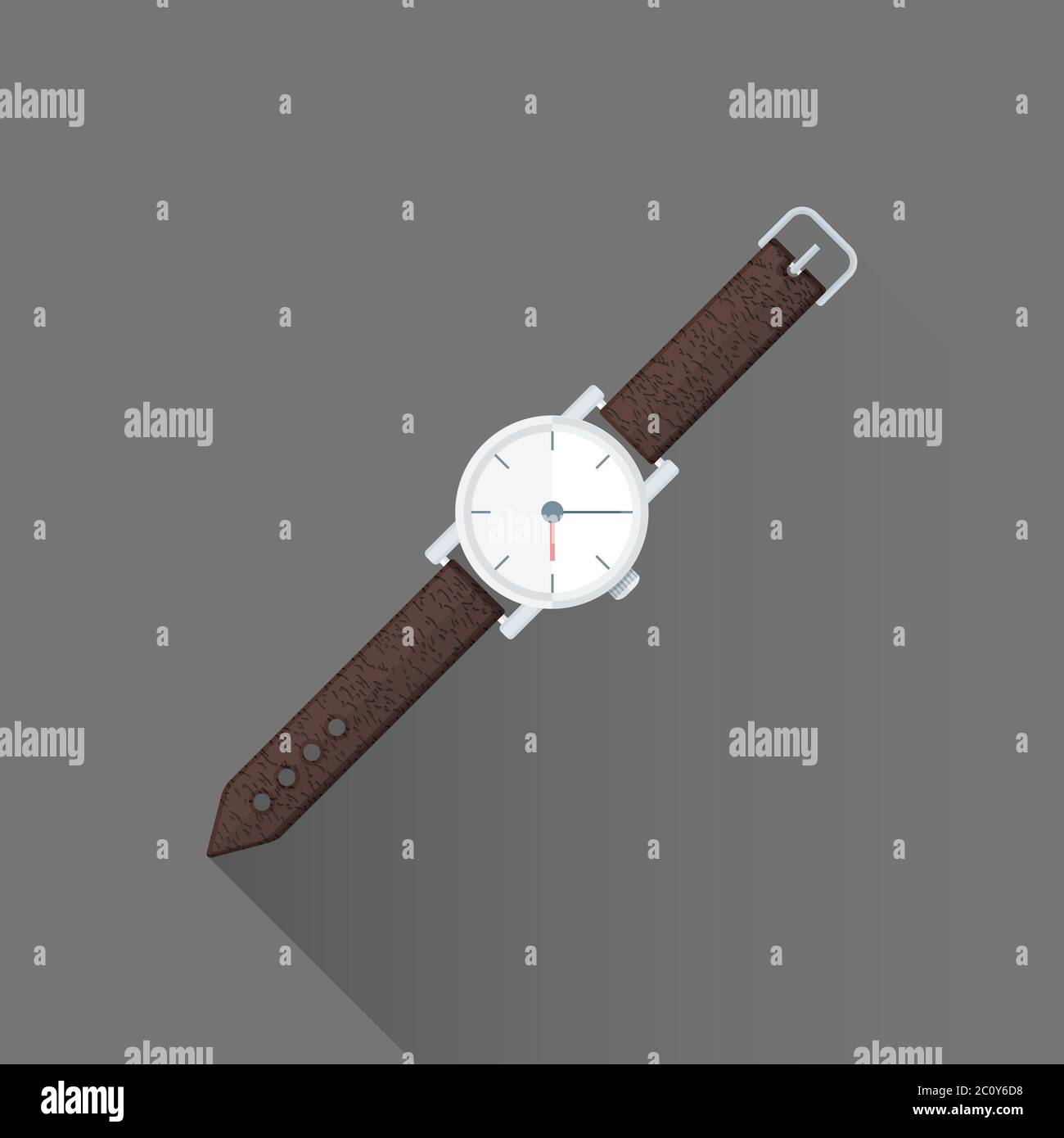vector flat style men's wrist watch illustration icon Stock Photo - Alamy