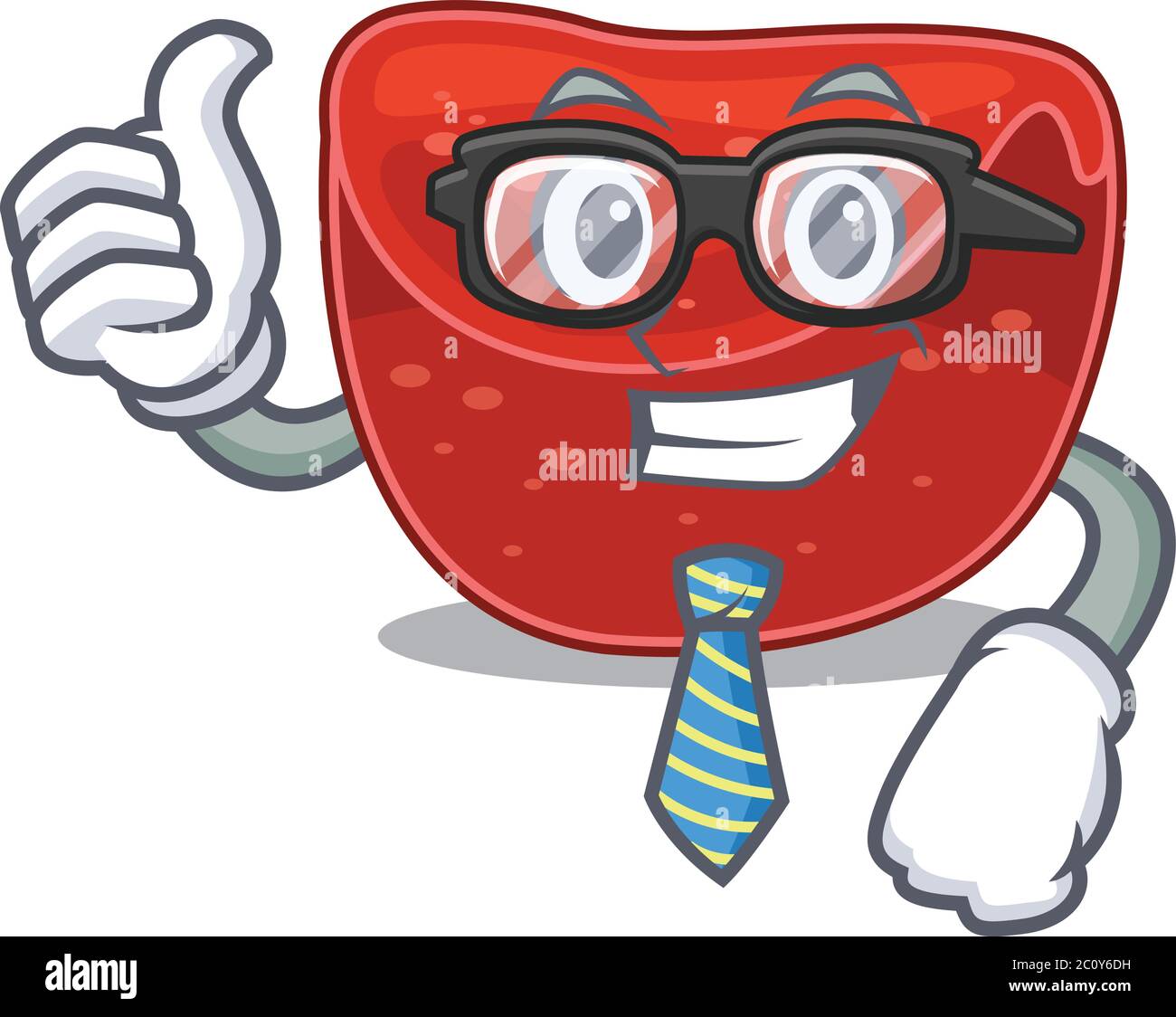 cartoon drawing of meatloaf Businessman wearing glasses and tie Stock ...