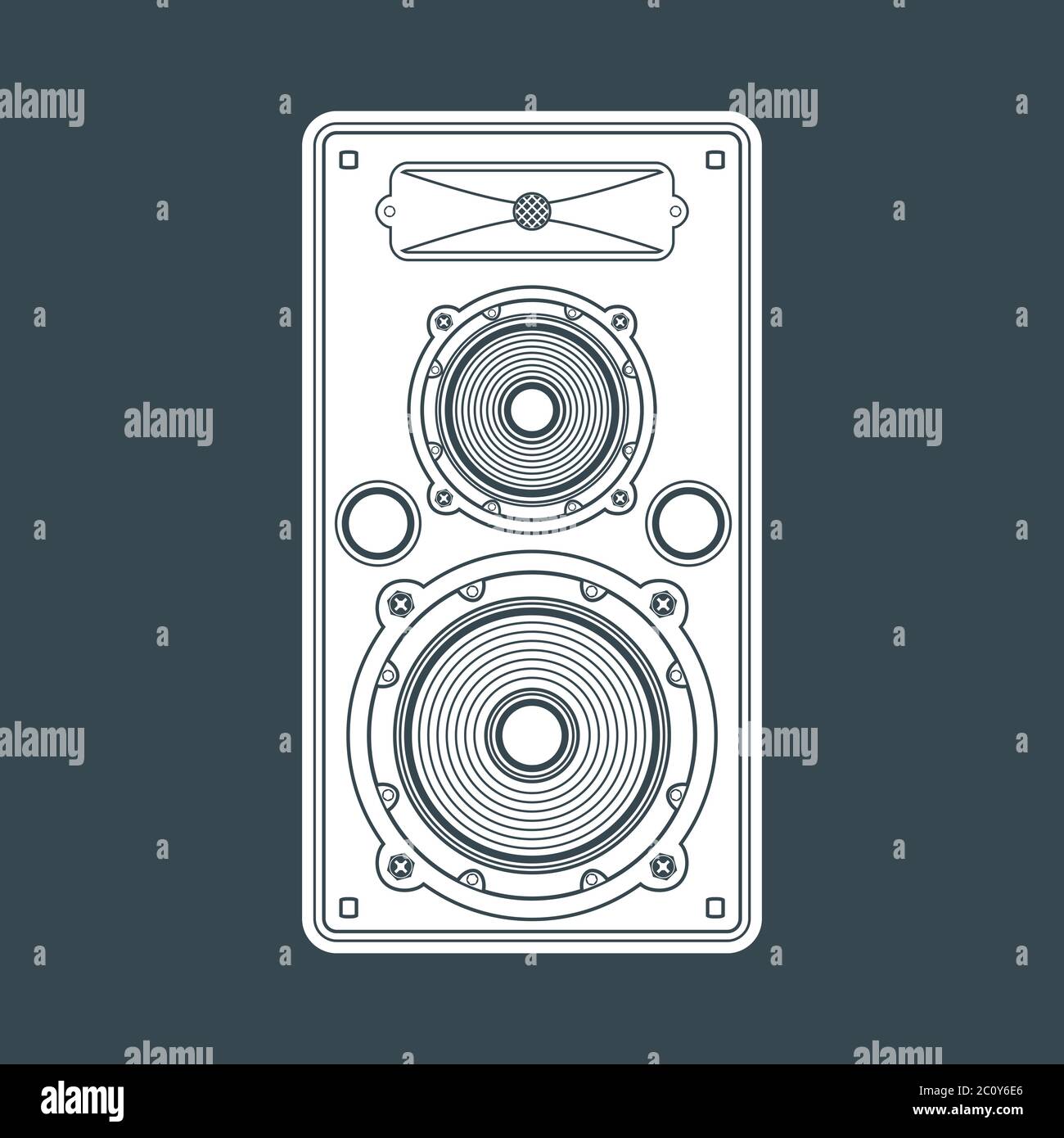 solid color concert loudspeaker illustration Stock Photo - Alamy