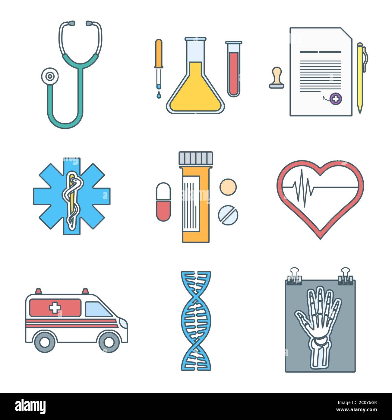 Car services outline icons Cut Out Stock Images & Pictures - Alamy