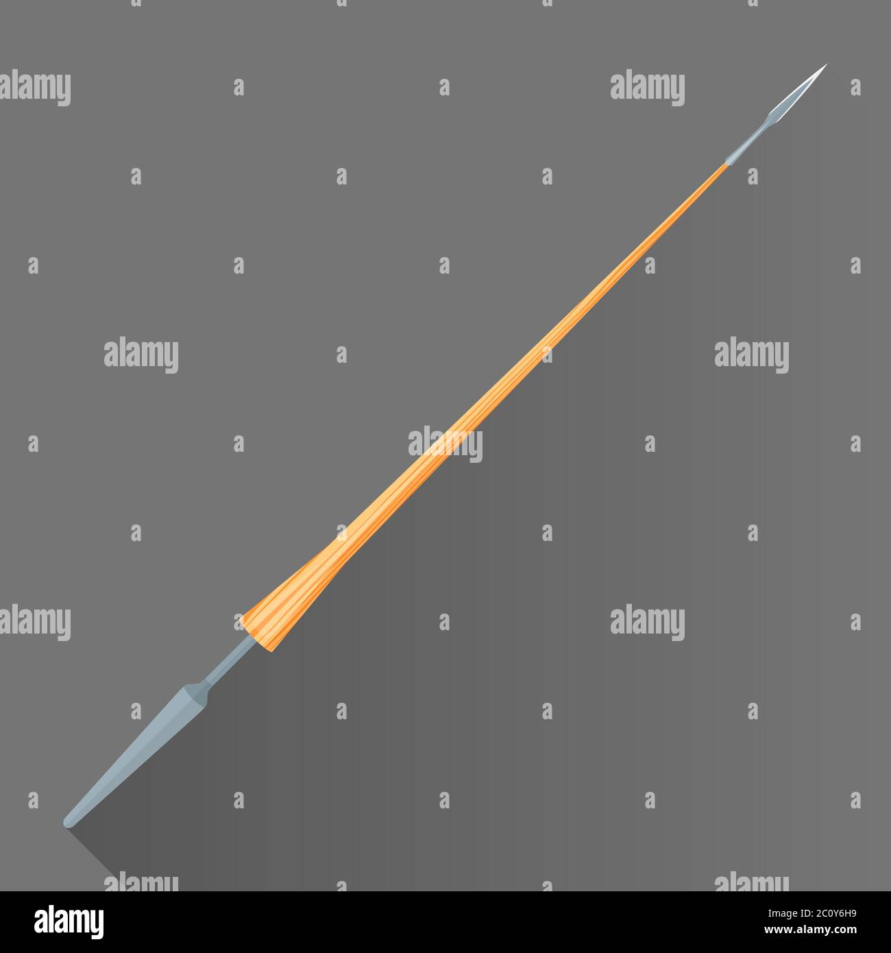 vector flat style medieval cavalry spear illustration icon Stock Photo - Alamy